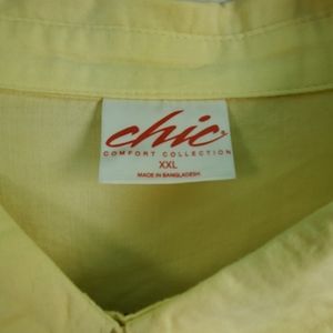 chic | Tops | Chic Comfort Collection 34 Sleeve Shirt Size Xxl | Poshmark